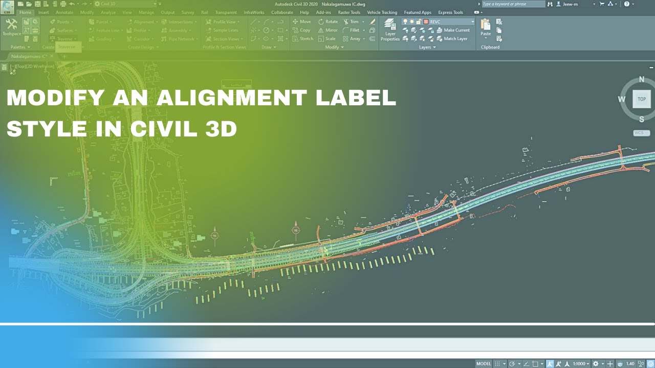 Modify An Alignment Label Style In Civil 3d Youtube