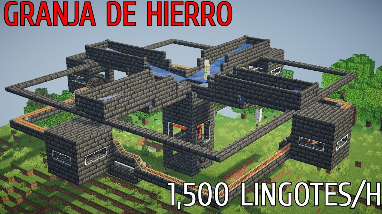 Granja De Hierro Minecraft Java 1 19 De 1500 Lingotes Por Hora Tutorial