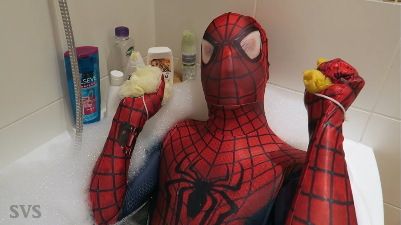 Batman Vs Spiderman Bath Time Surprise Bubble In Real Life