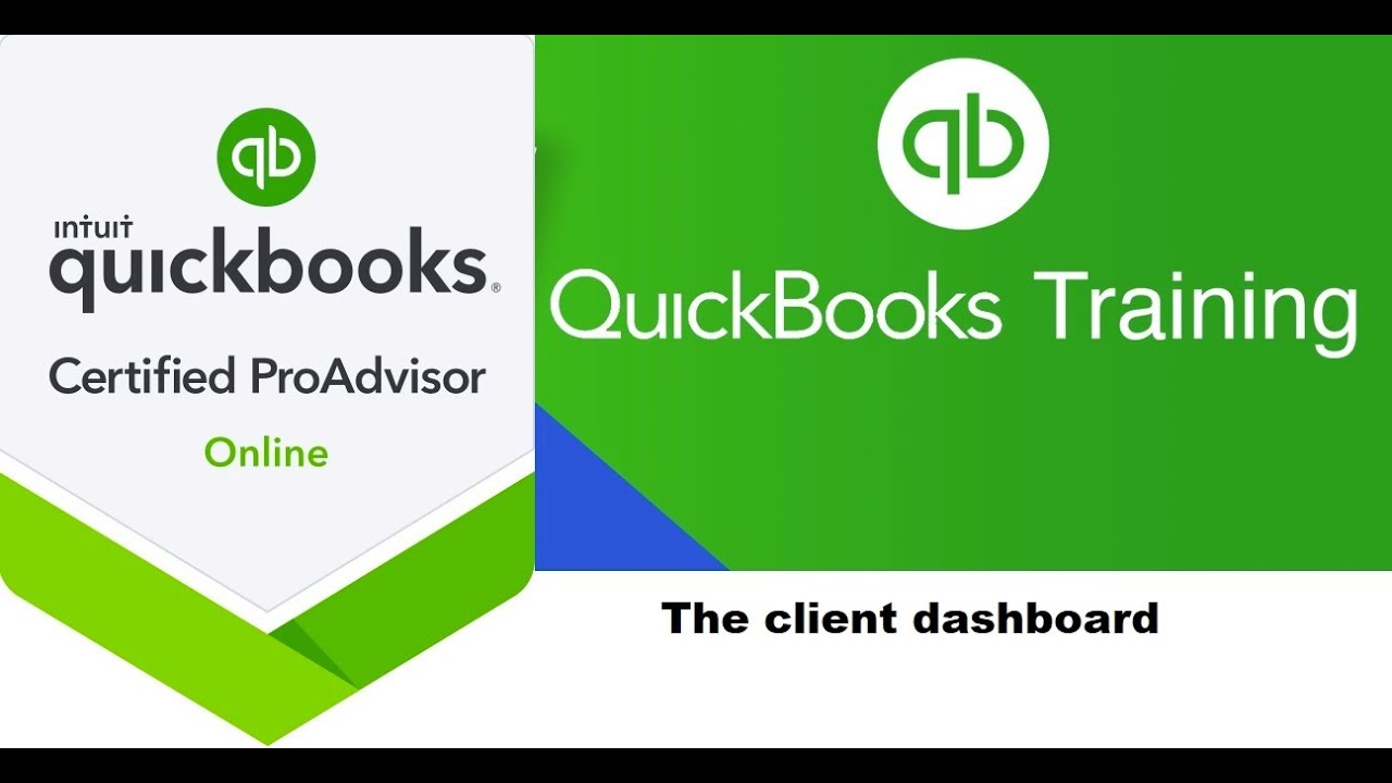 Quickbooks Online Training The Client Dashboard Youtube