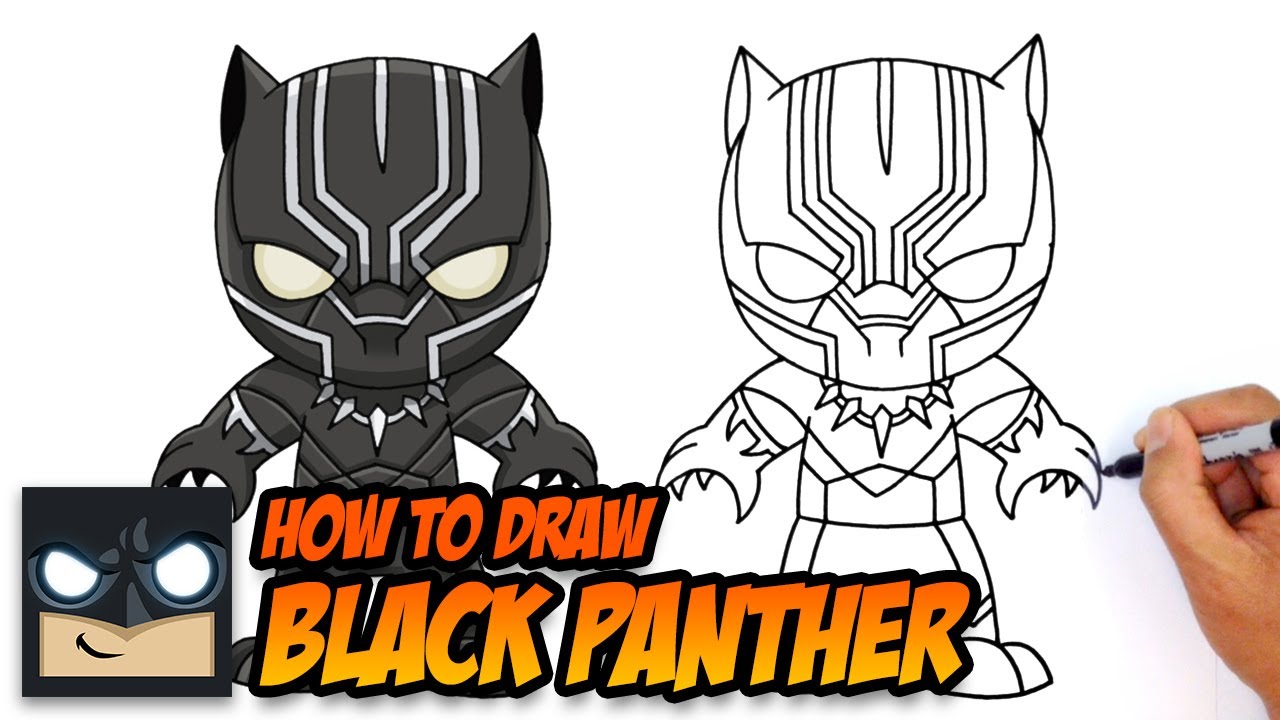 How To Draw Black Panther Youtube