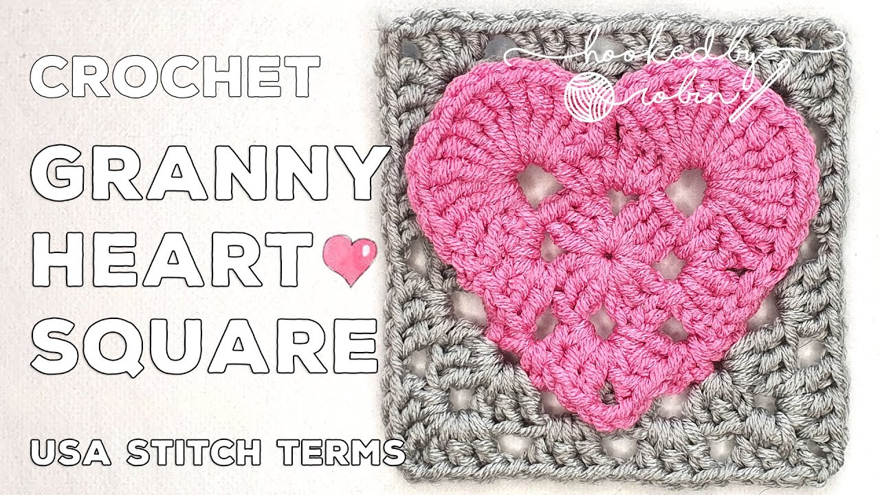 Crochet Granny Heart Square Turn A Crochet Heart Shape Into A Square
