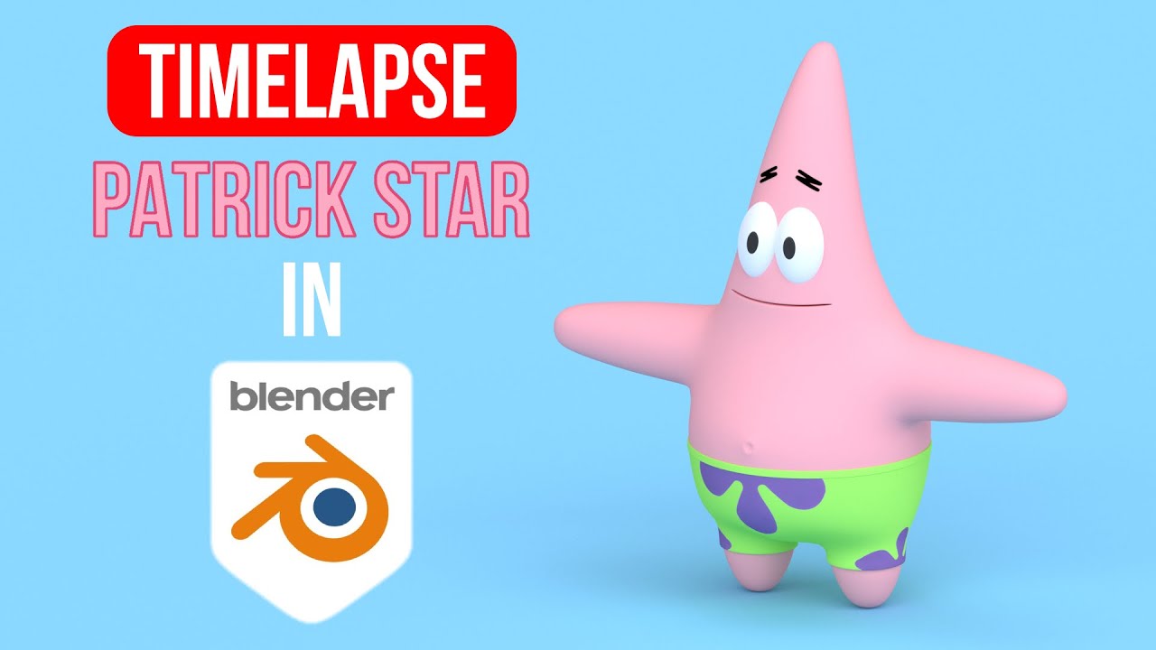 Blender Patrick Star From Spongebob Squarepants In 3d Character