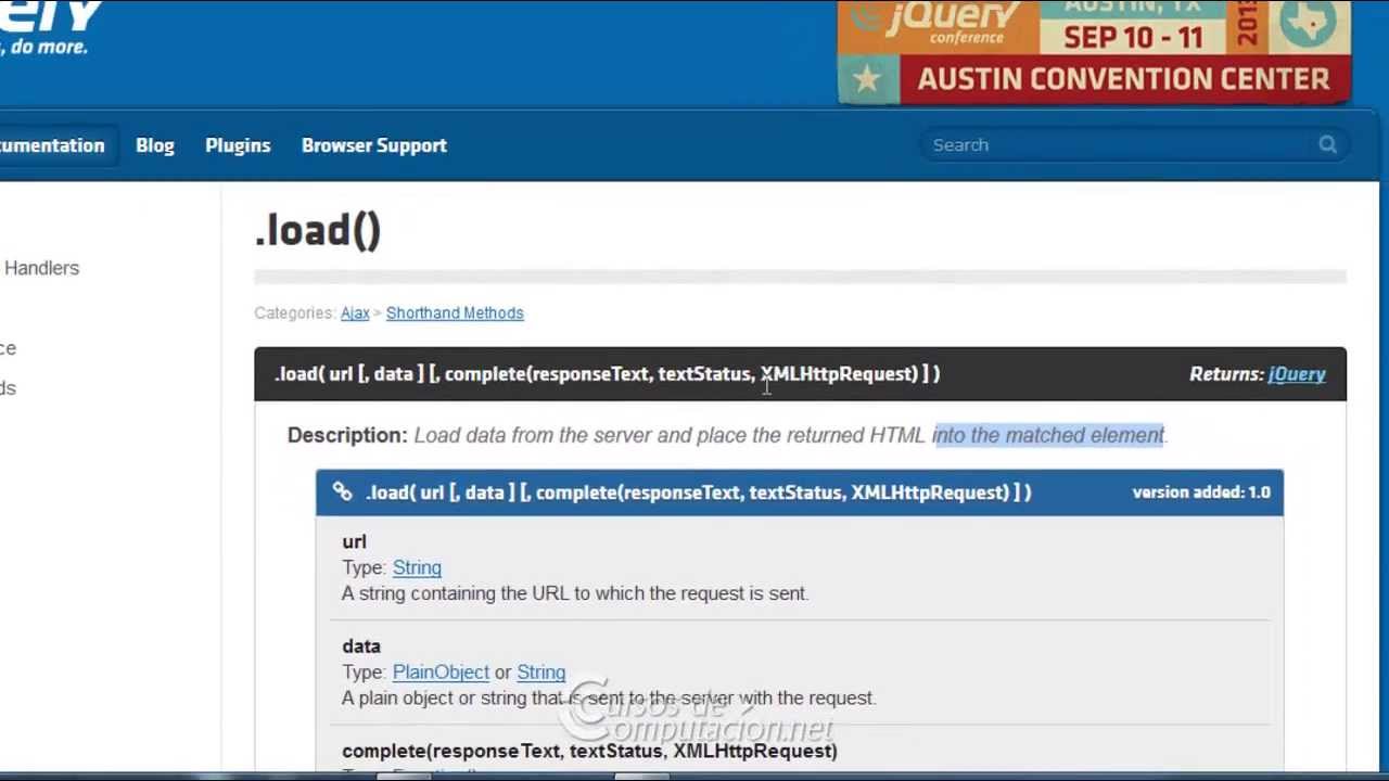 Función Load De Jquery Youtube