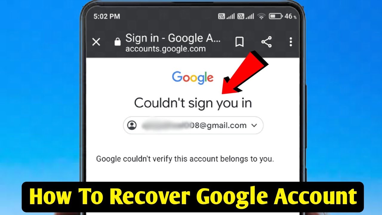 Google Couldn T Verify This Account Belongs To You 2021