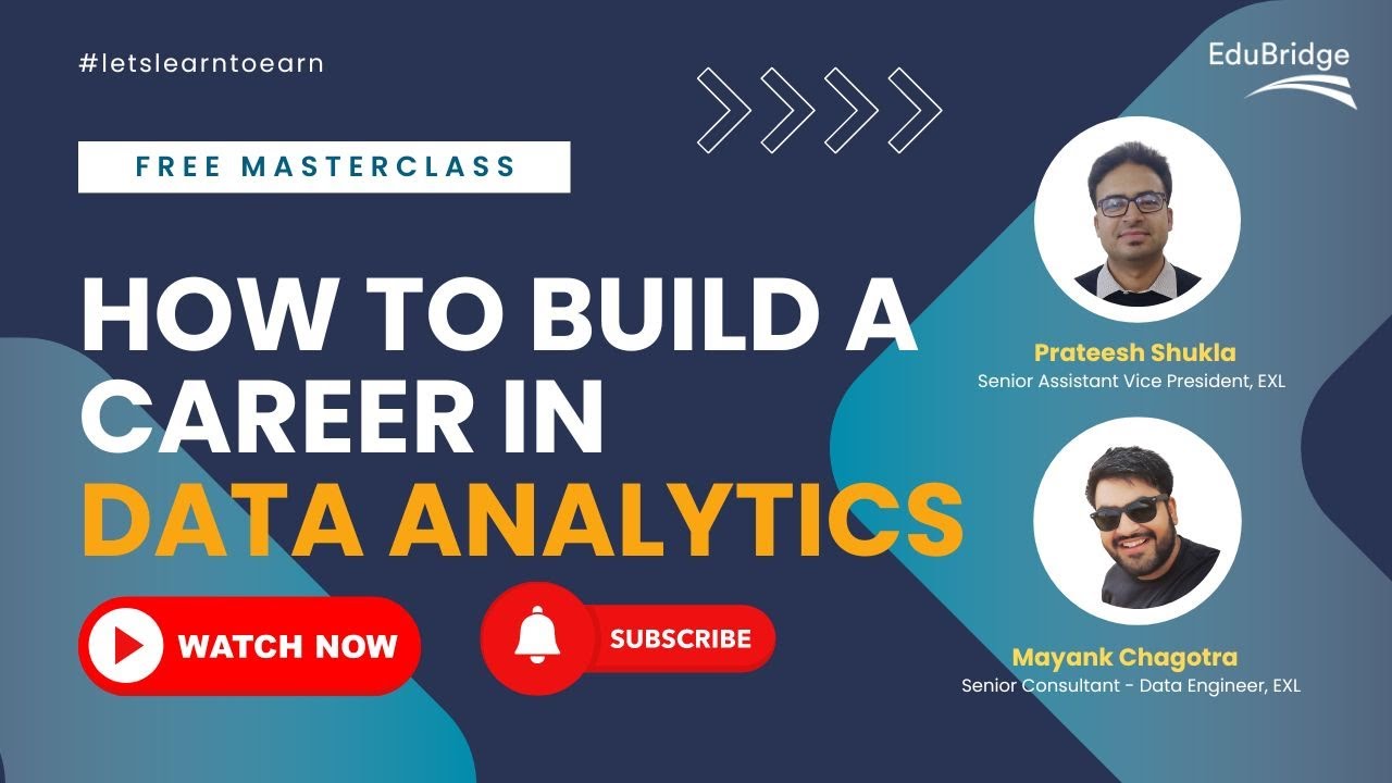 Exclusive Masterclass How To Build A Career In Data Analytics Youtube