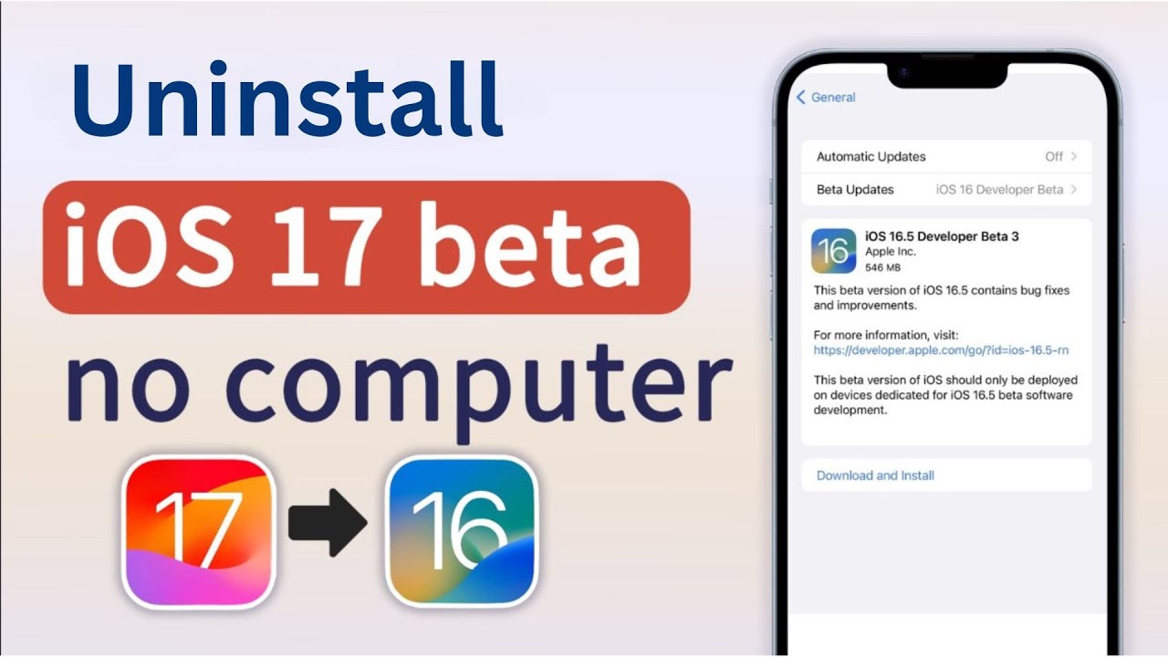 Full Guide How To Uninstall Ios 17 Beta Without Computer Youtube