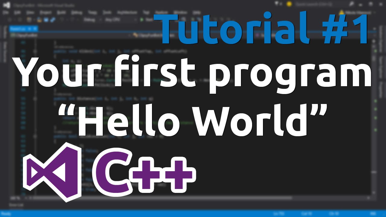 C Tutorial 1 Your First Program Hello World Youtube