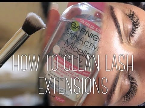 How To Clean Lash Extensions Youtube