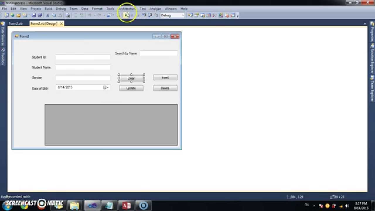 How To Update Data Access Database To Vb Net Youtube