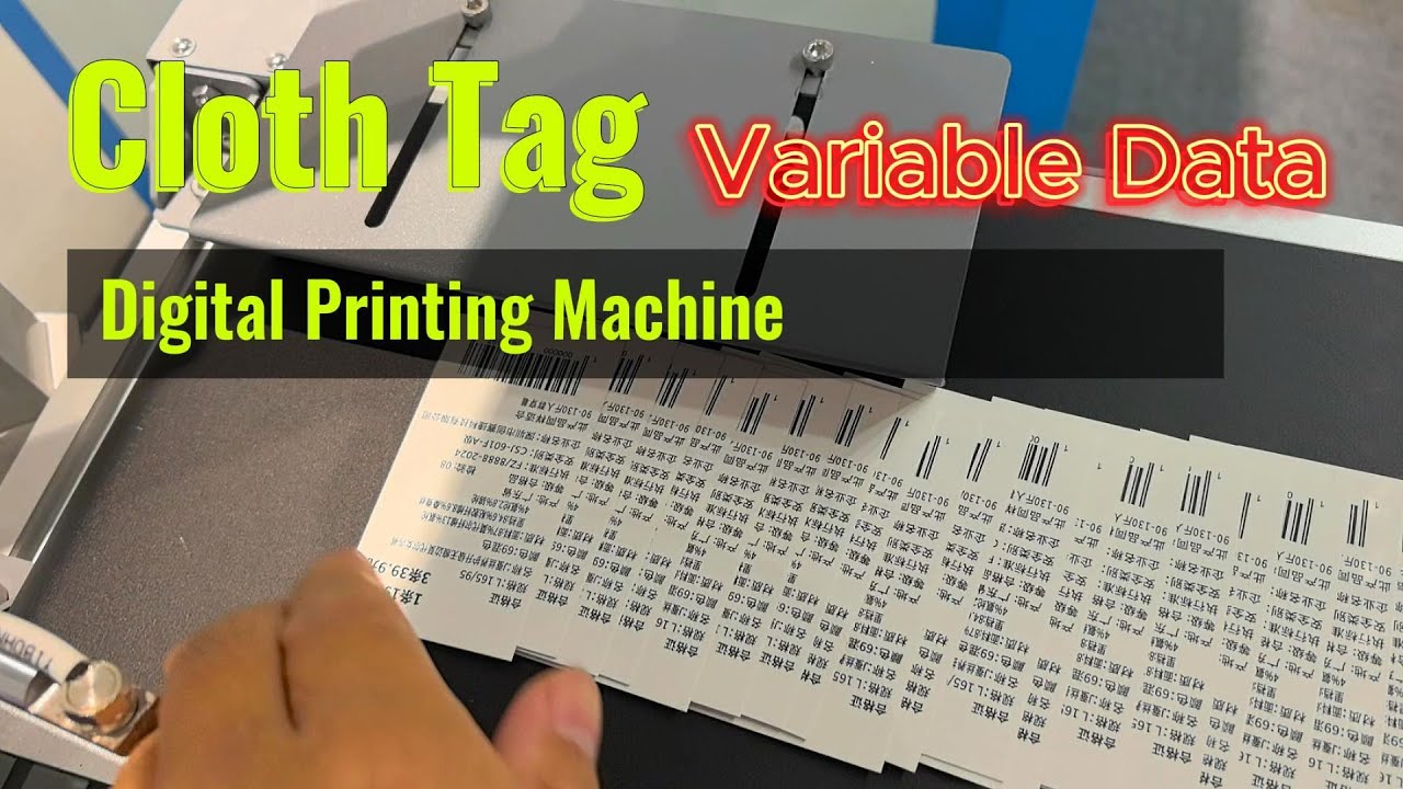 Garment Tags High Speed Uv Digital Printing Machine Variable Date