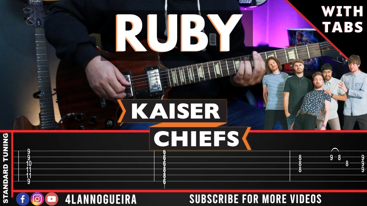 Ruby Kaiser Chiefs Guitar Cover With Tabs Youtube