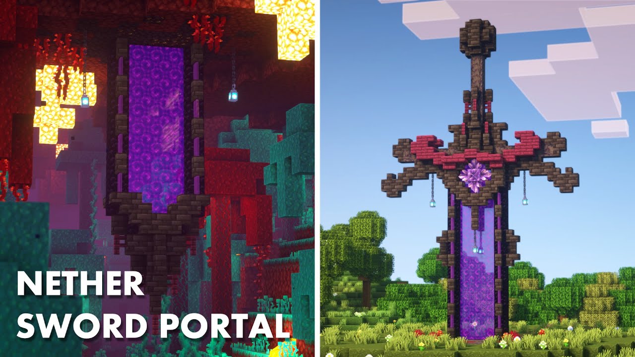Minecraft Nether Sword Nether Portal Ancient Sword By Seicraft