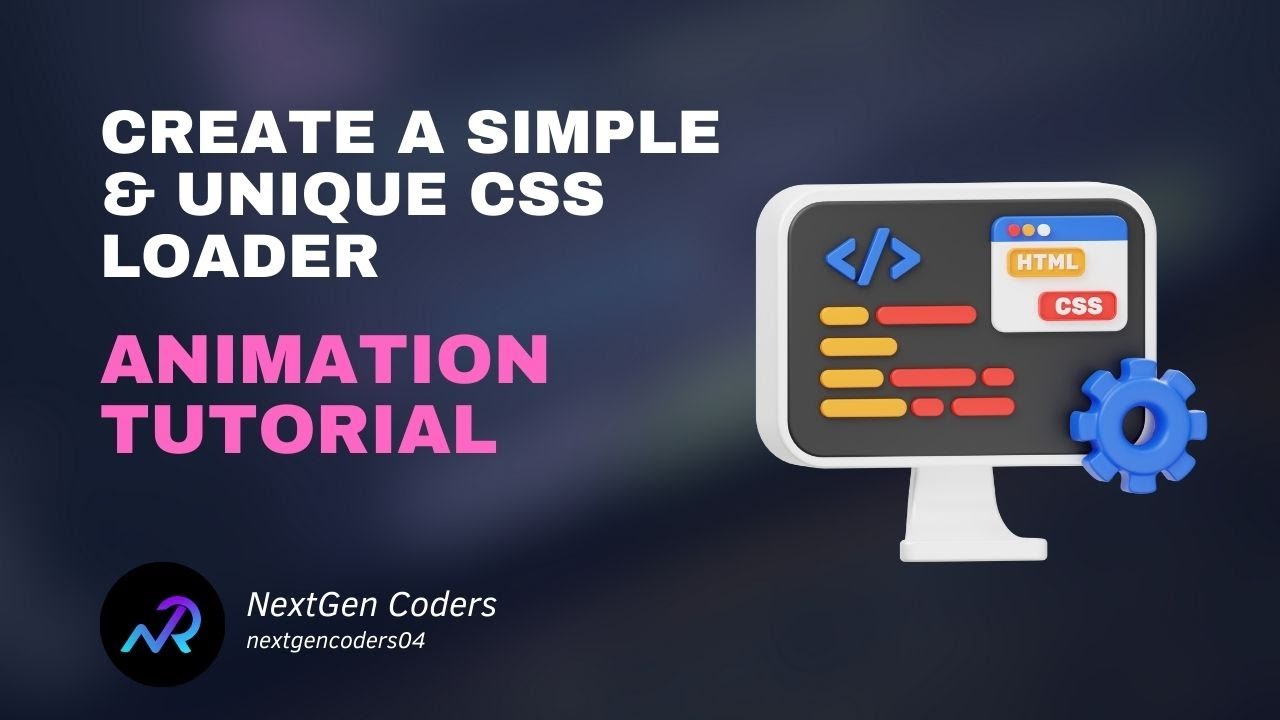 Create A Simple Unique Css Loader Easy Html Css Animation