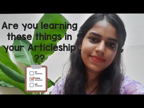 Things To Be Learnt During Articleship Youtube