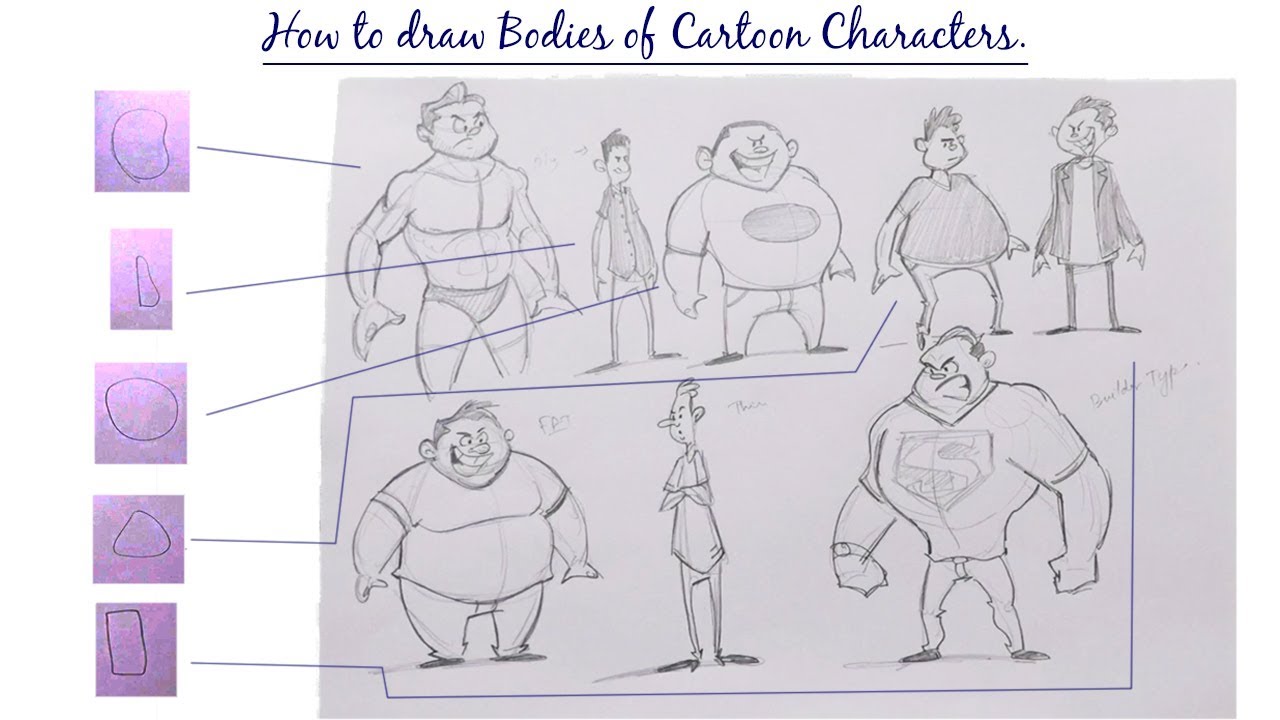 How To Design Bodies Of Cartoon Characters Character Design Tutorial