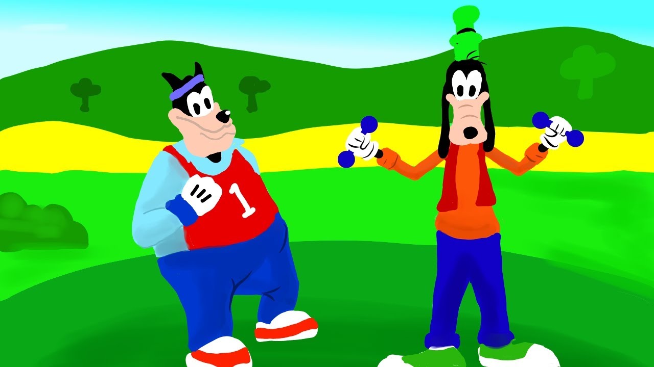 Mickey Mouse Clubhouse Goofy And Pete Gym In Garden Front Youtube