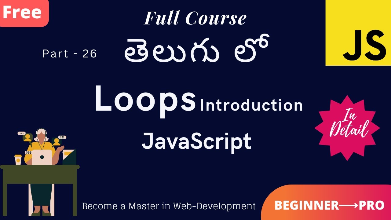 26 Loops Introduction In Javascript Telugu Youtube
