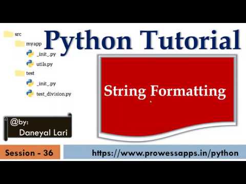 36 Python Tutorial For Beginners String Formatting Format Method