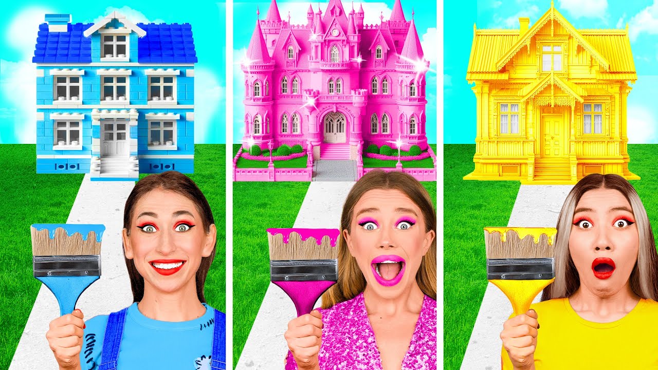 Rumah Satu Warna Tantangan Barbie Vs Bratz Putri Duyung Youtube