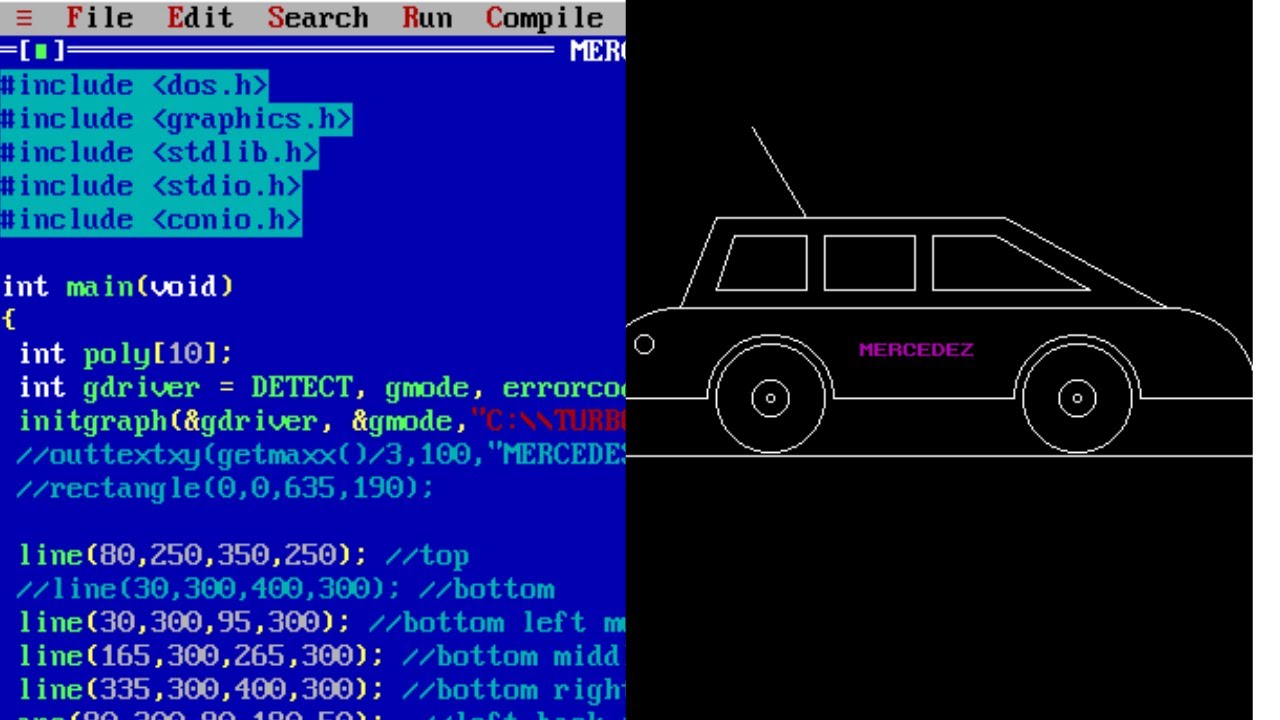 C Graphics Programming Car Youtube
