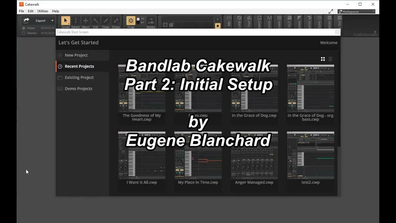 Bandlab Cakewalk Part 2 Initial Setup Youtube