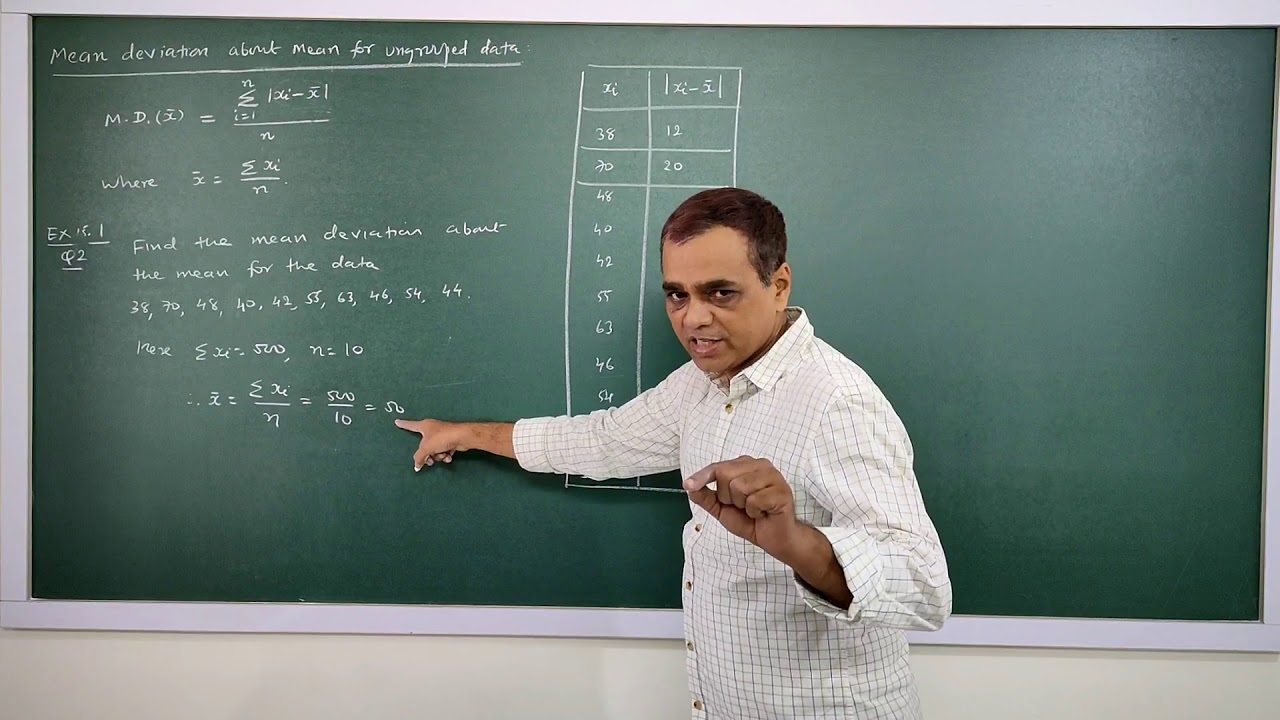Class 11 Maths Chapter 15 Statistics Video 1 Youtube