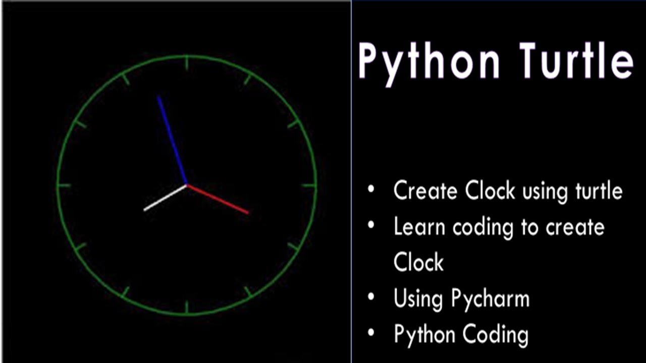 Turtle Python Drawing Turtle Python Graphics Create Working Clock