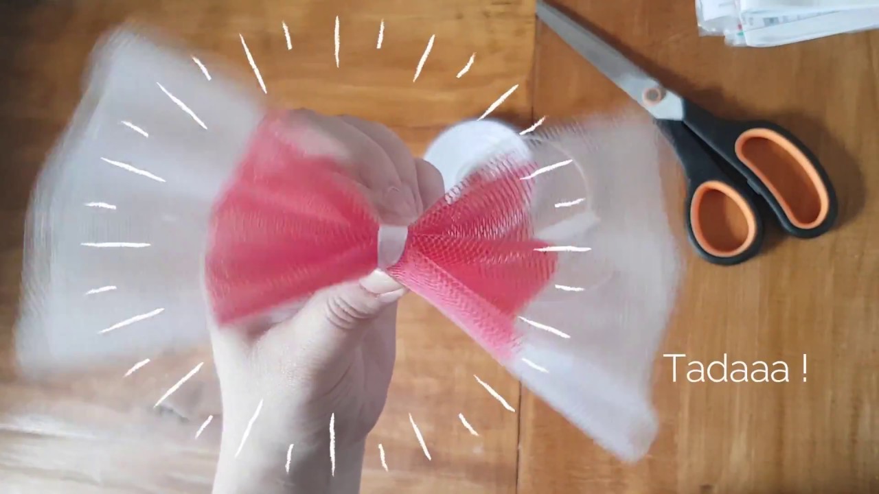Tuto Noeud Bicolore En Tulle Youtube