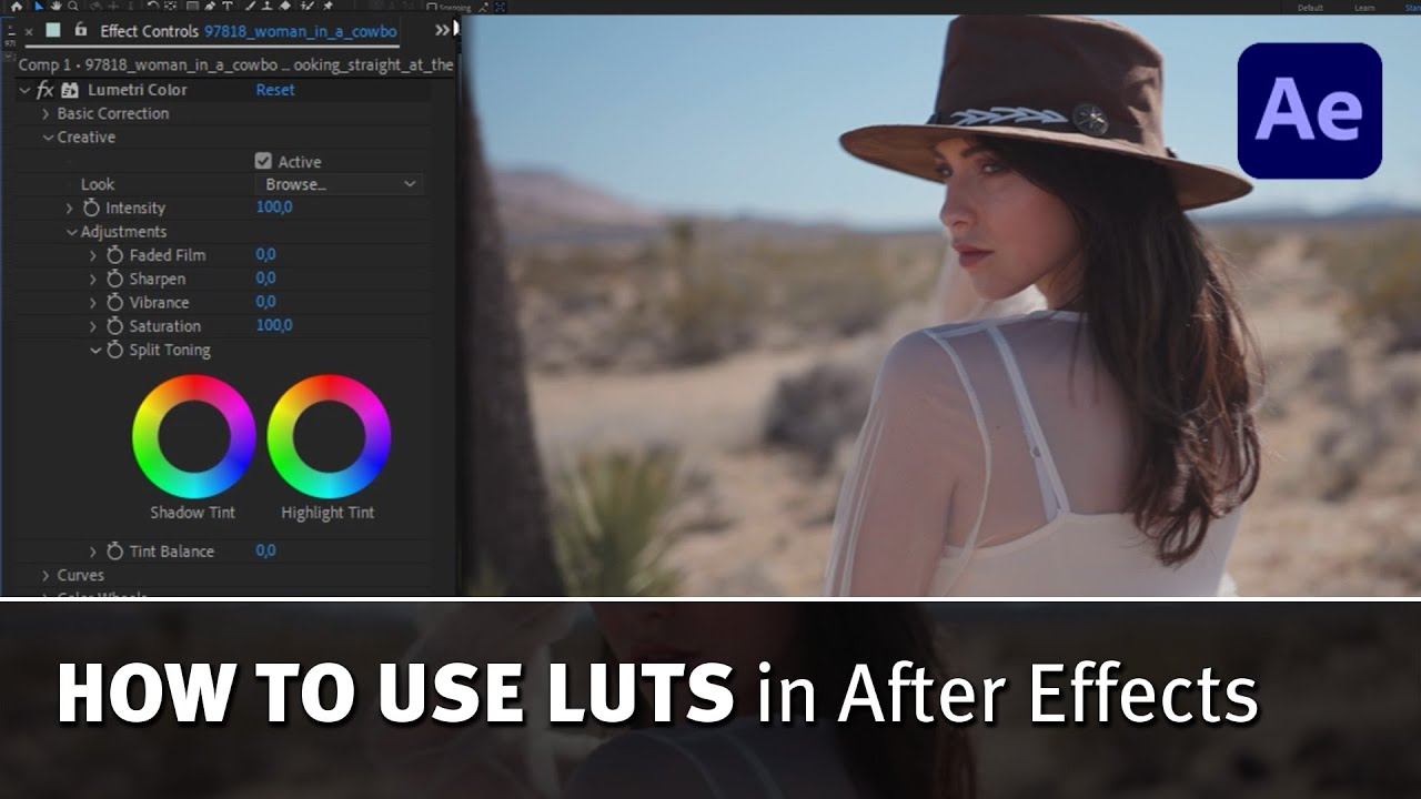 How To Use Luts In After Effects Youtube
