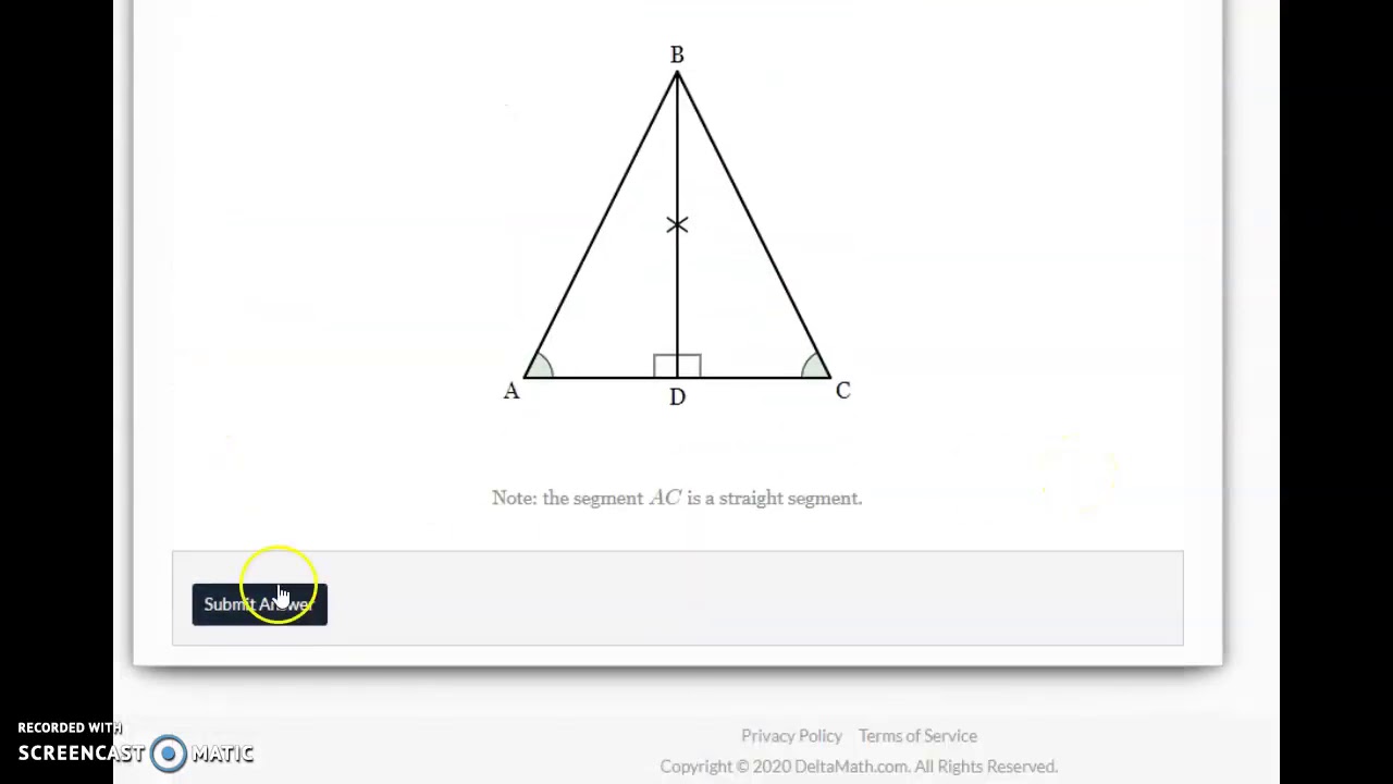 Triangle Proofs Deltamath Youtube