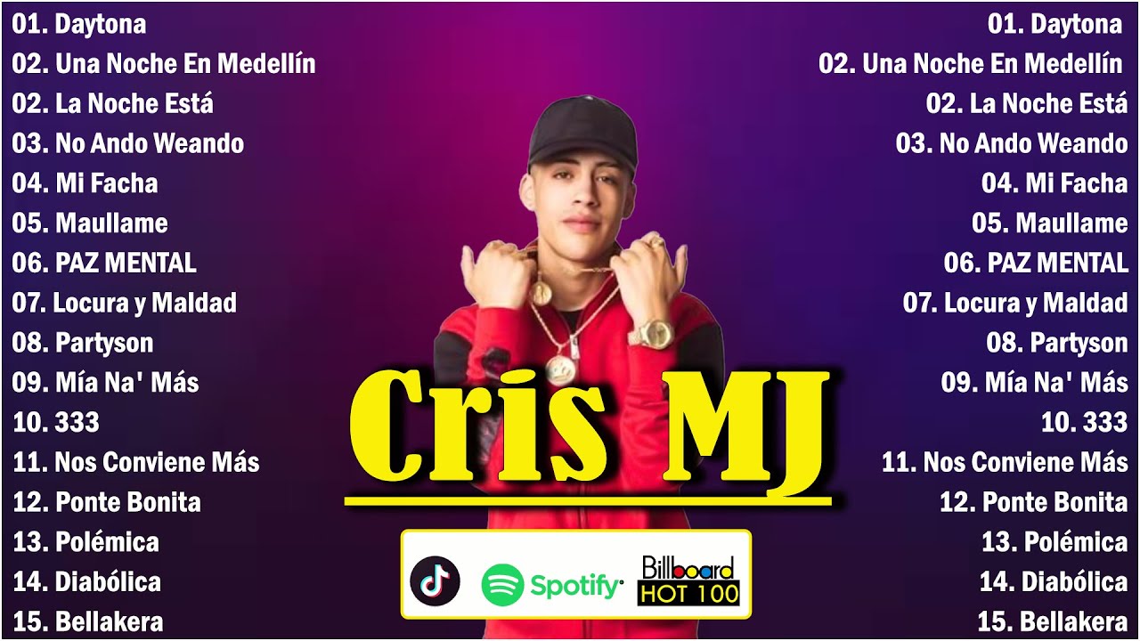 Cris Mj Top 10 Mejores Canciones 2024 Youtube