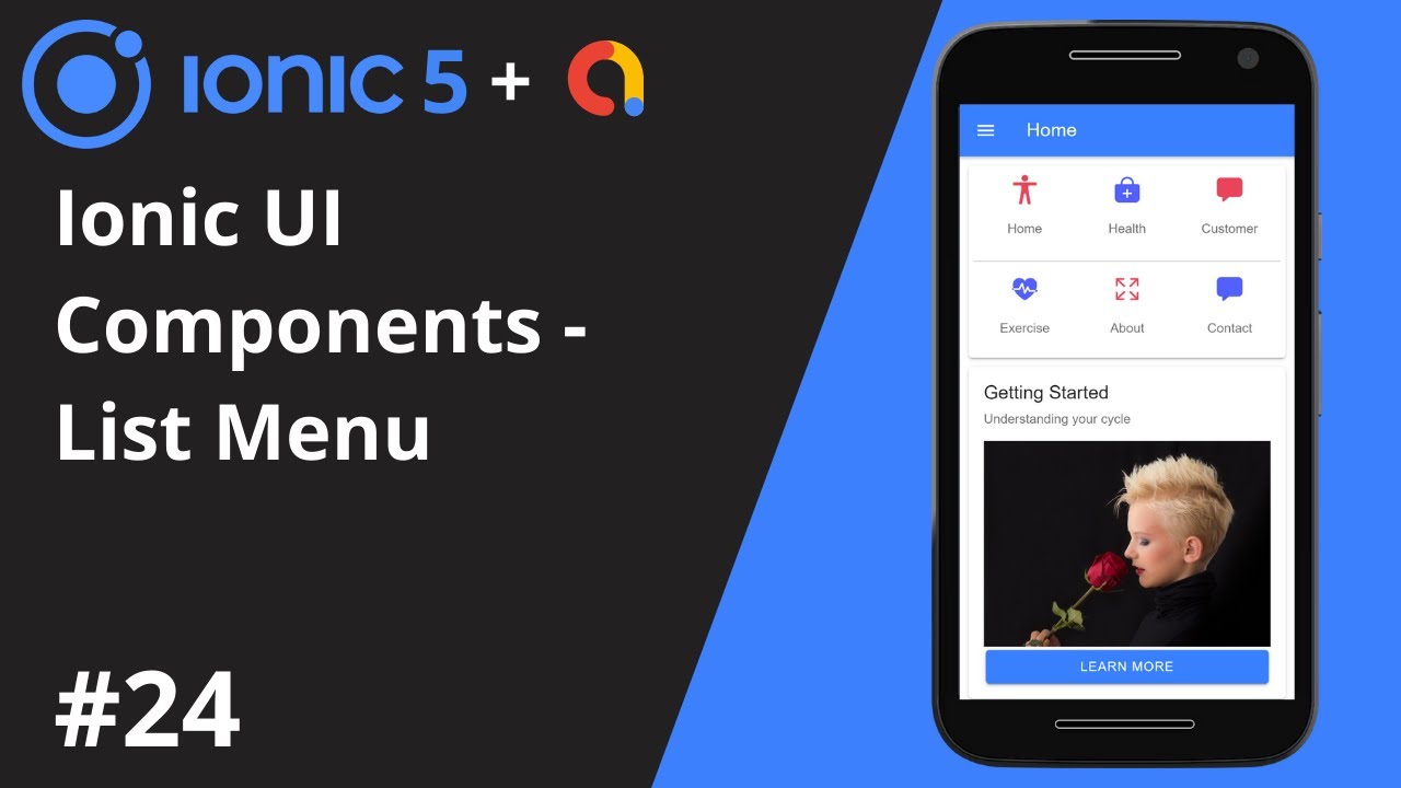 Ionic 5 Tutorial 24 Ionic Ui Component List Menu Youtube
