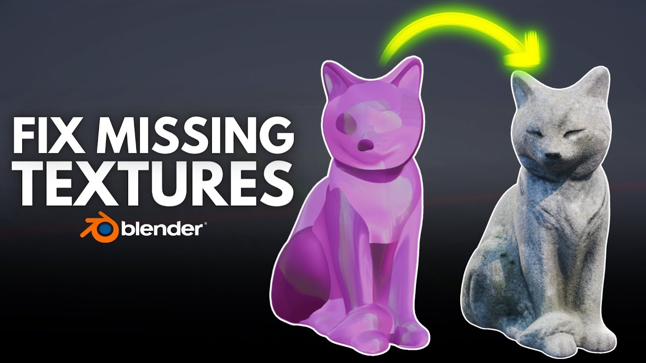 Fix Missing Textures In Blender Youtube