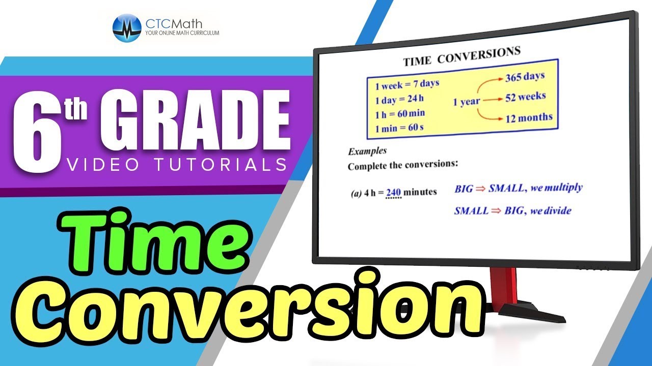 6th Grade Math Tutorials Time Conversions Youtube
