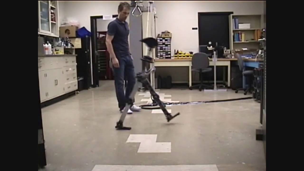Actuated Dynamic Walking Using Switching Impedance Control Youtube
