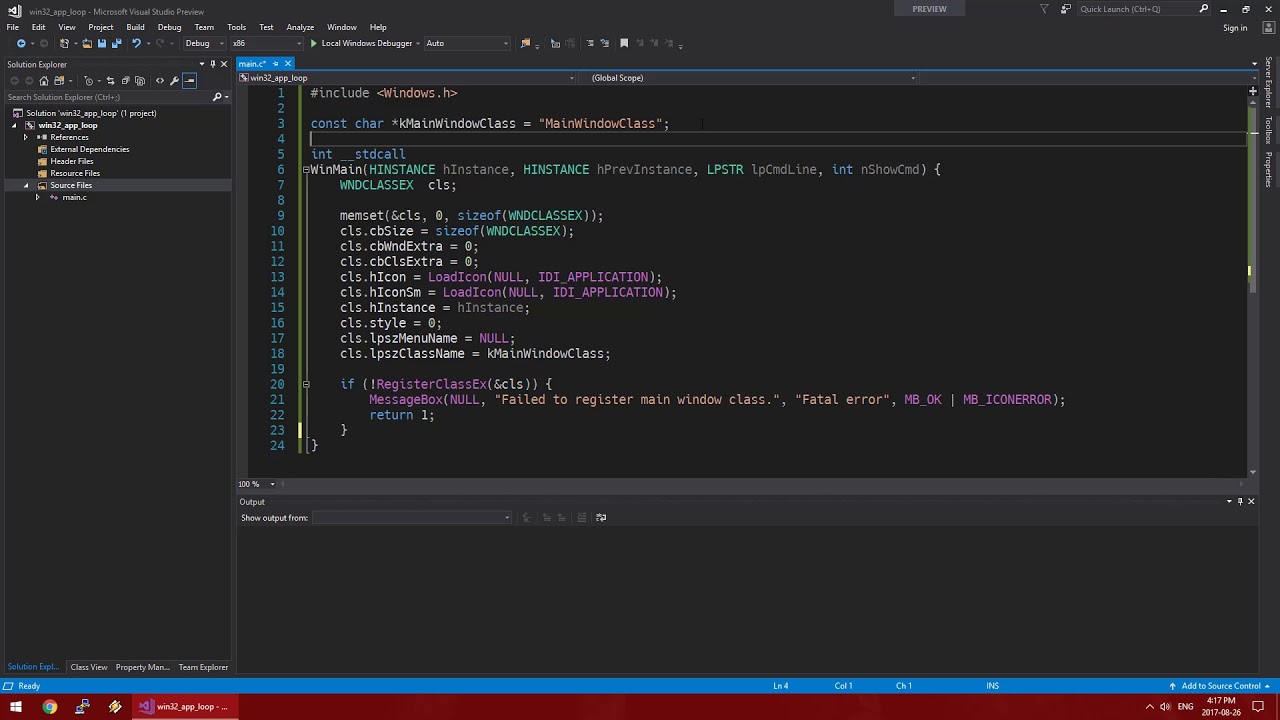 Win32 Api C And Windows Native Event Loop For Composing Ui Youtube
