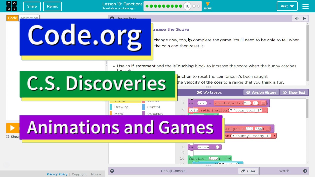 Functions Lesson 19 11 Code Org Tutorial And Answer Cs Discoveries