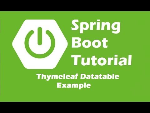Spring Boot Thymeleaf Data Table Java Inspires