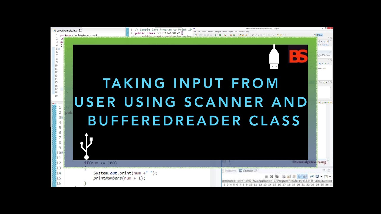 How To Take Input From User In Java Using Scanner Bufferedreader Class
