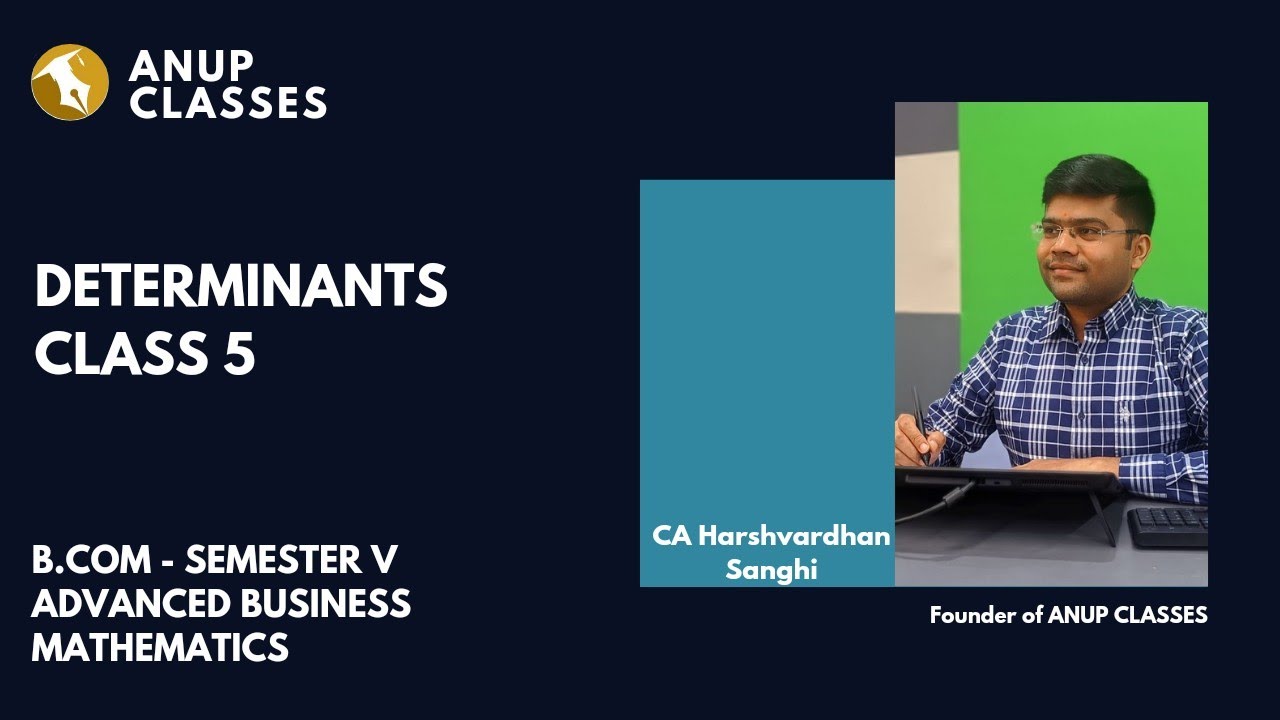 Determinants Class 5 Youtube