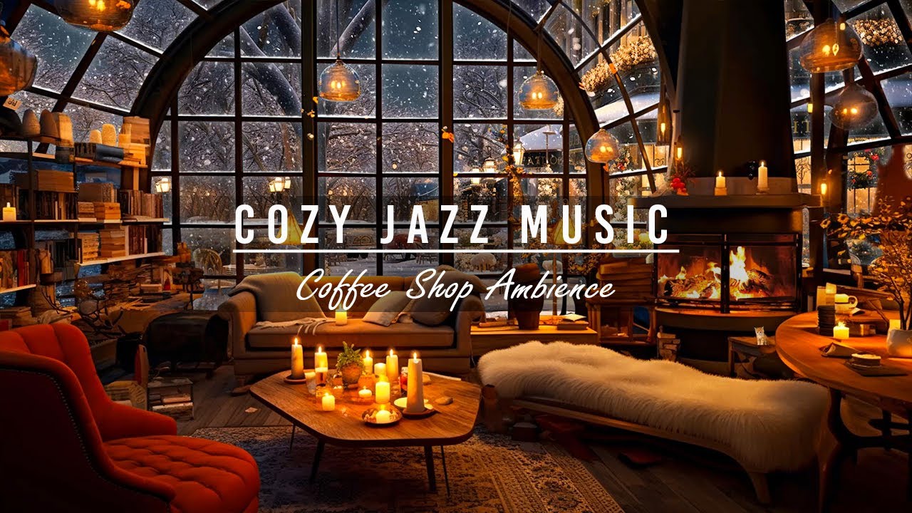 Stress Relief With Relaxing Piano Jazz тшх Cozy Coffee Shop Ambience