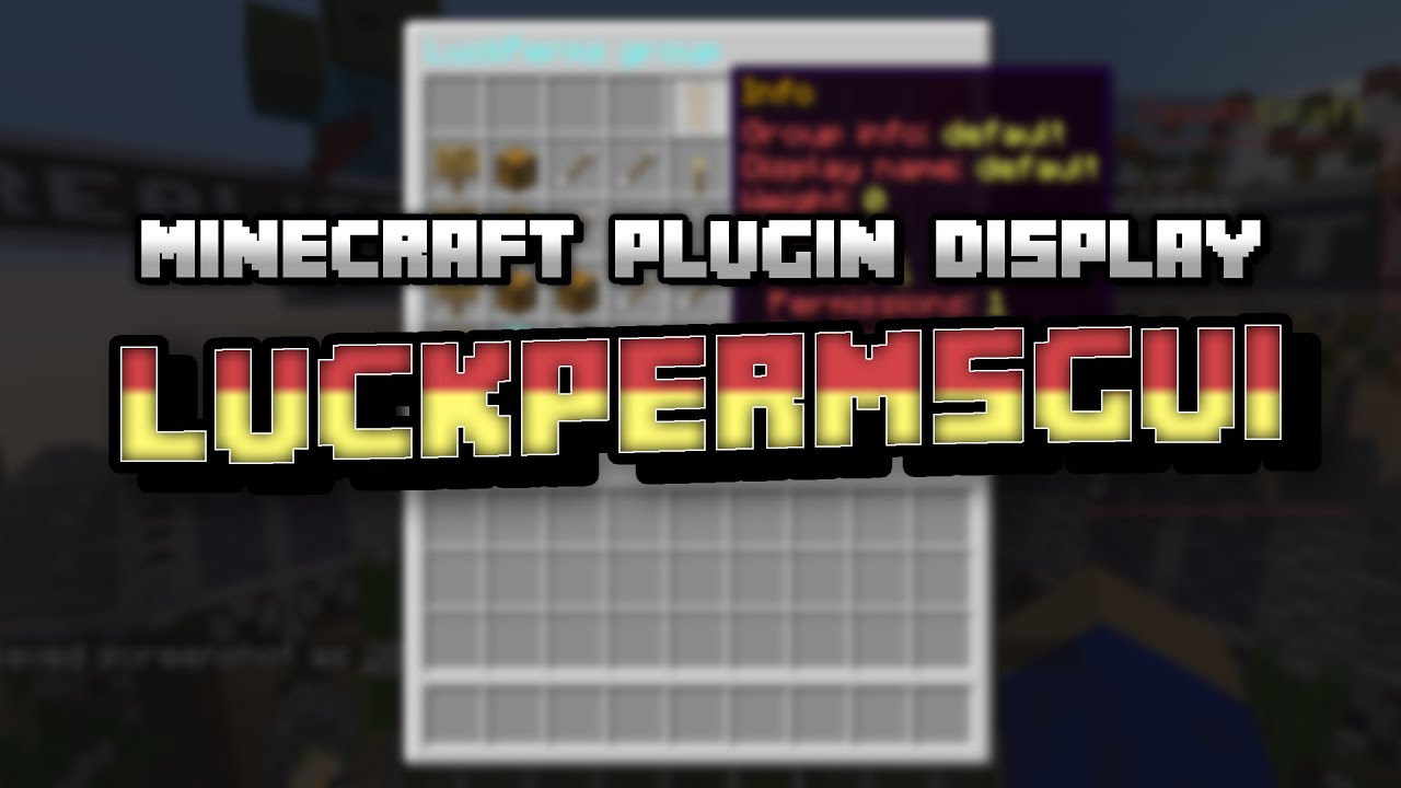 Minecraft Plugin Tutorial Luckperms Gui Youtube