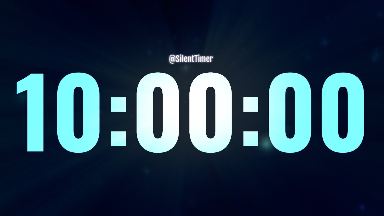 10 Hour Timer With Alarm Silent Countdown Clock End Alarm Youtube