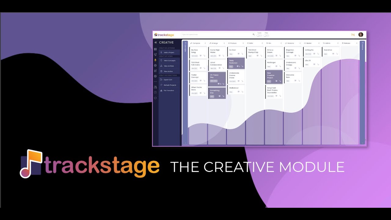 Trackstage Introducing The Creative Module Youtube