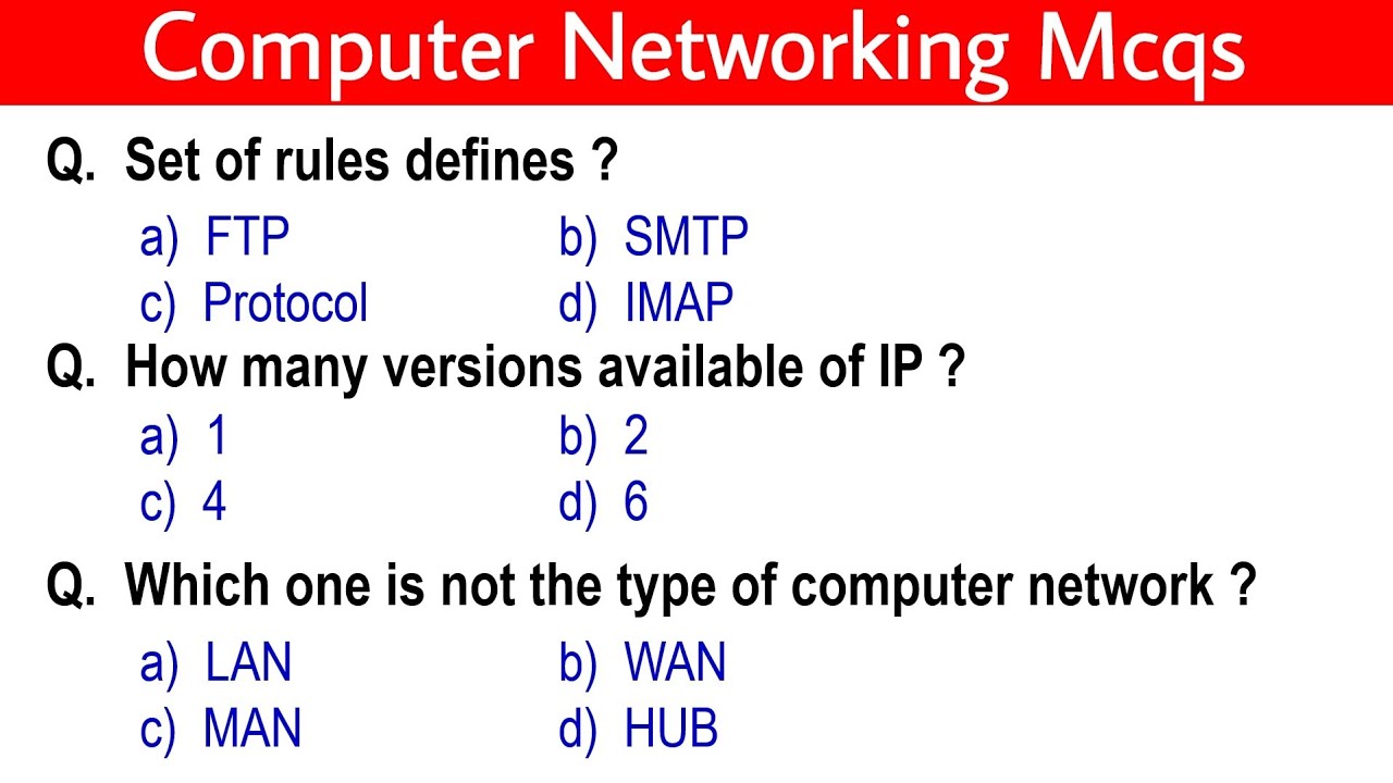 Network Questions Mcq At Kathaleen Velasquez Blog