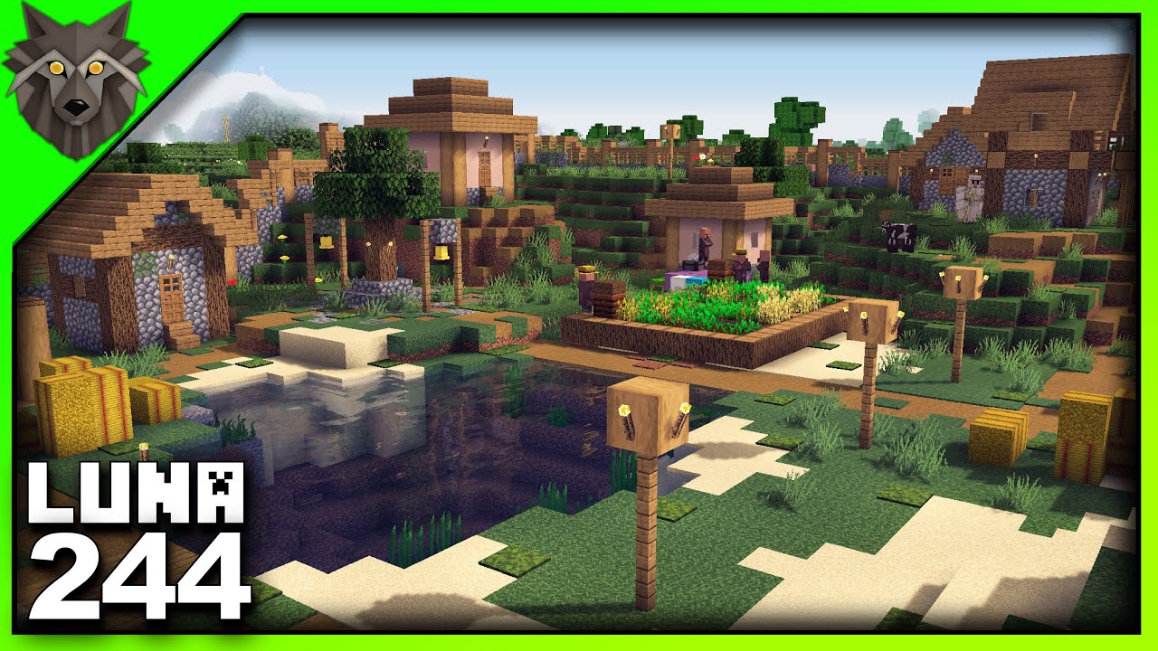 Minecraft Survival 244 Secure The Village Mobproofing Luna Ssp