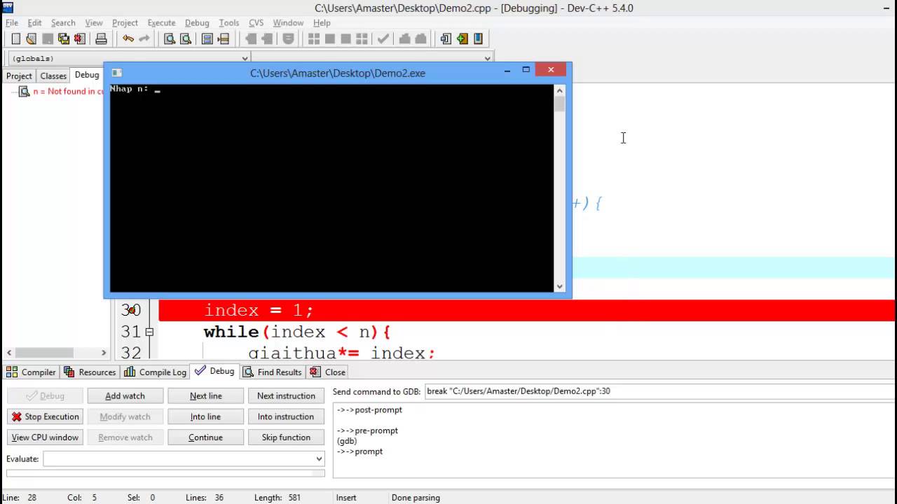 Debugging In Devc Youtube