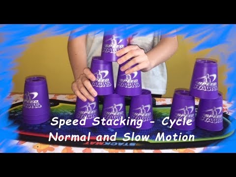 Speed Stacking Cycle Normal And Slow Motion Youtube