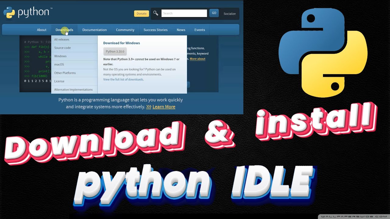 Download Install Python Idle Youtube